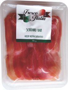 Serrano Ham Sliced 70g (Packet) – Rialto Foods
